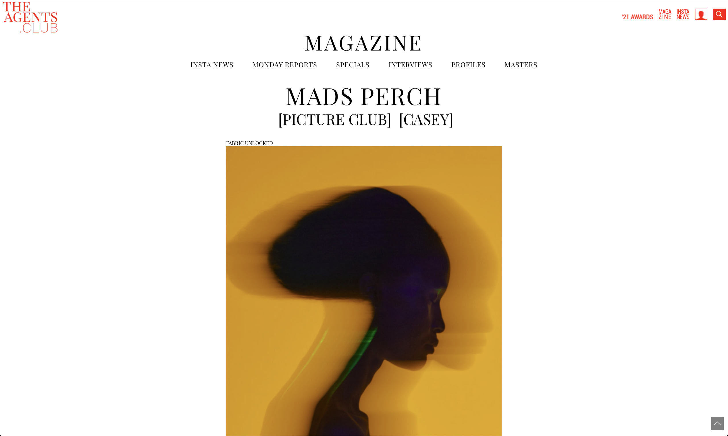 The Agent's Club featuring Mads Perch • we are CASEY - an artists agency